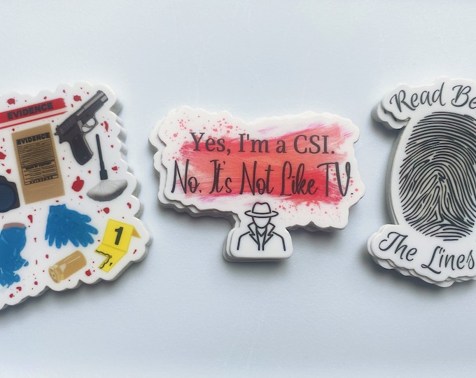 Mini Stickers Essentials, Latent Print Crime Scene Sticker, Forensics ...