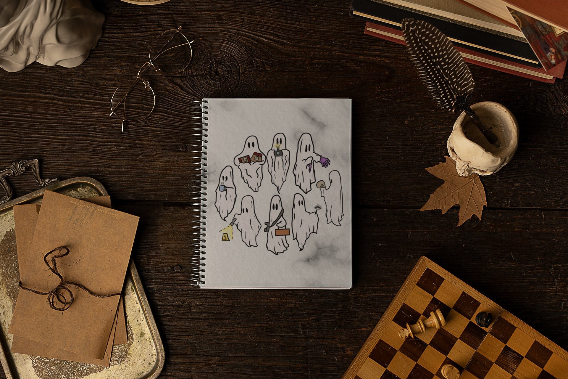 PRINT ON DEMAND Crime Scene Ghost Spiral Notebook Ruled Line - Etsy