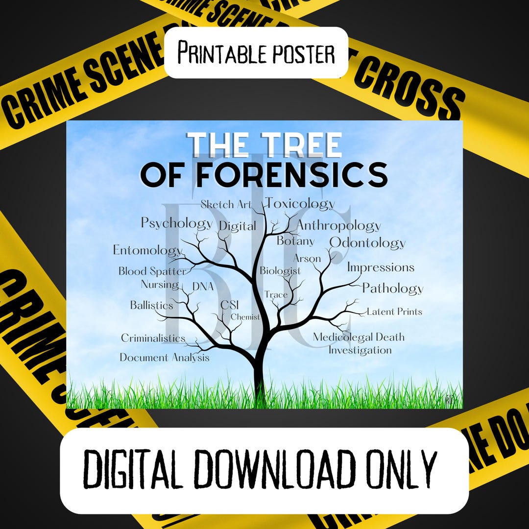 DIGITAL DOWNLOAD Only**tree of Forensics Posters Bright Colorful Csi ...