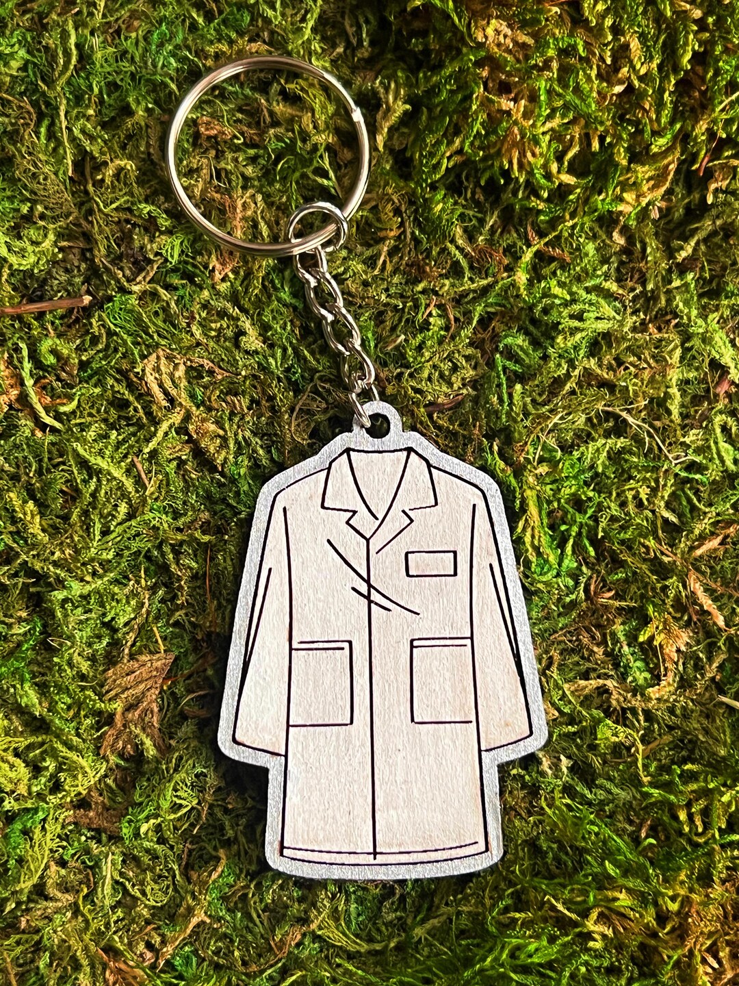 Lab Coat Laser Cut Hand Painted Keychains CSI, Forensic Science, True ...