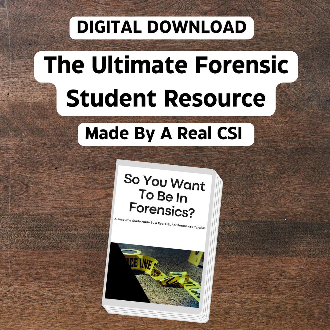 DIGITAL DOWNLOAD ONLY** the Forensic Hopeful's Guide Csi Science ...