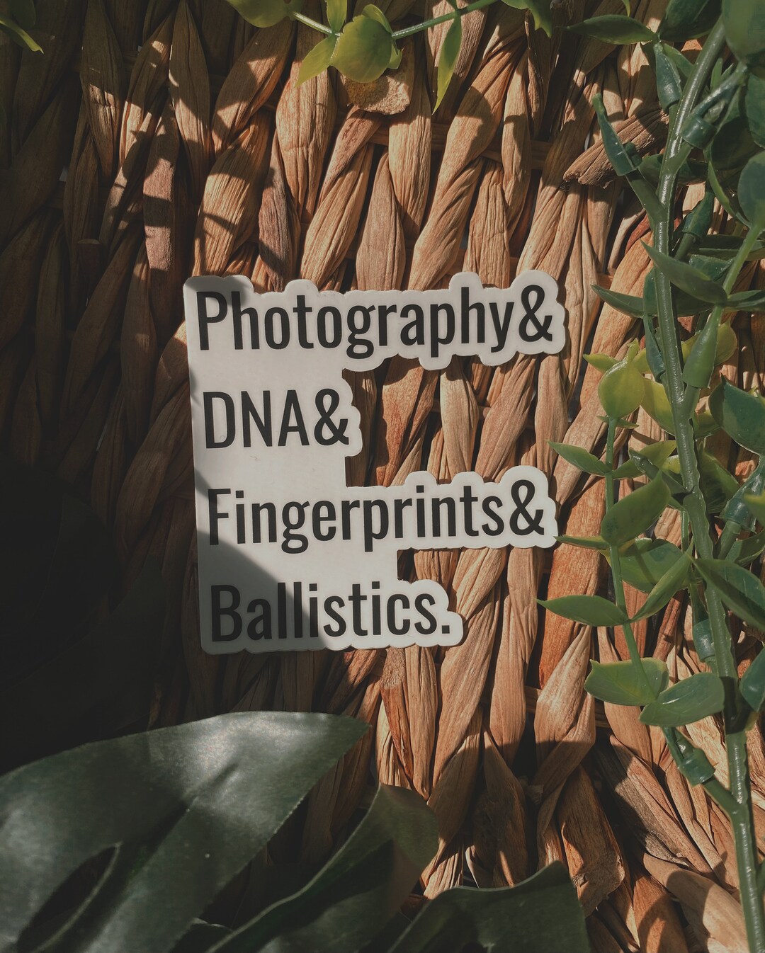 Photography Fingerprints Ballistics DNA and Crime Scene Sticker ...