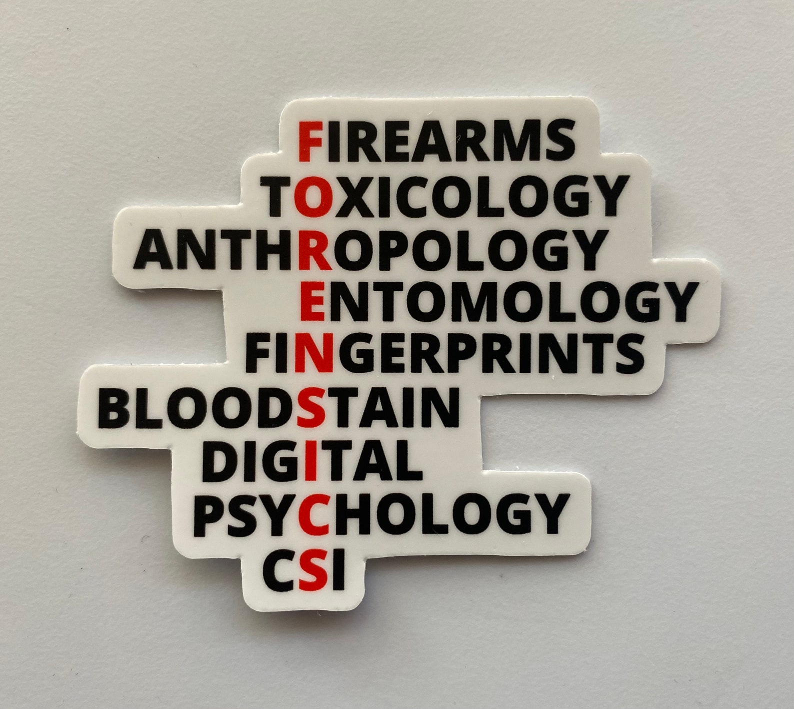 Forensics Umbrella Word Crime Scene Sticker Forensics Gift - Etsy