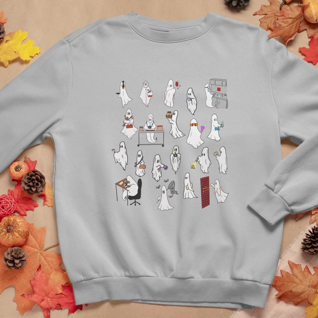 PRINT ON DEMAND *** Multi Crime Scene Ghost Unisex Heavy Blend Crewneck ...