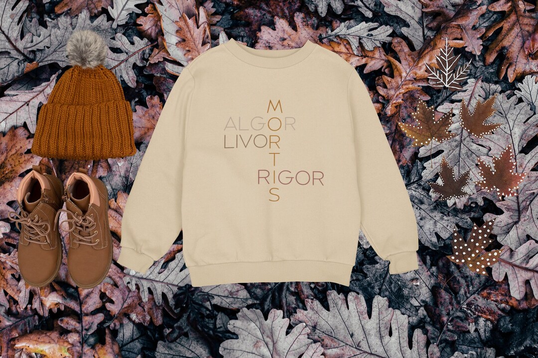 PRINT ON DEMAND Algor, Rigor, Livor Mortis Unisex Heavy Blend Crewneck ...