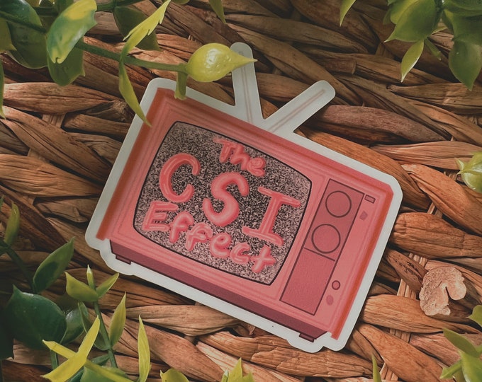 CSI Effect Retro TV Crime Scene Sticker, Forensics Gift, Real CSI, True ...