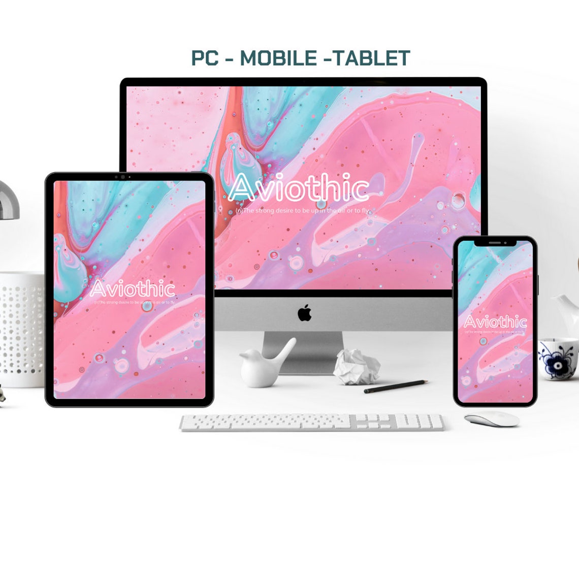 Marble Phone Tablet and Desktop Wallpapers iPhone | Etsy