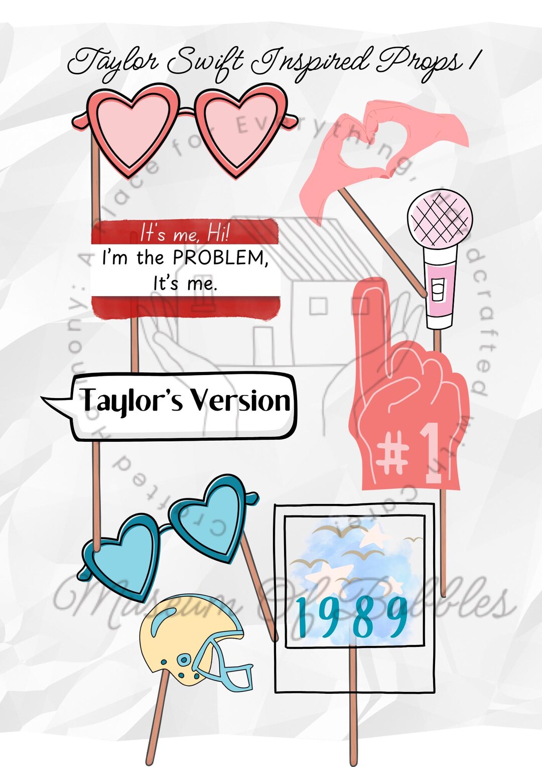 Swiftie Pop Culture Party Printables - Inspired Props for Enthusiasts ...