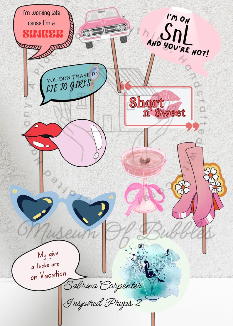 Must-have Pop Star-inspired Printable Props - Unique Digital Downloads ...