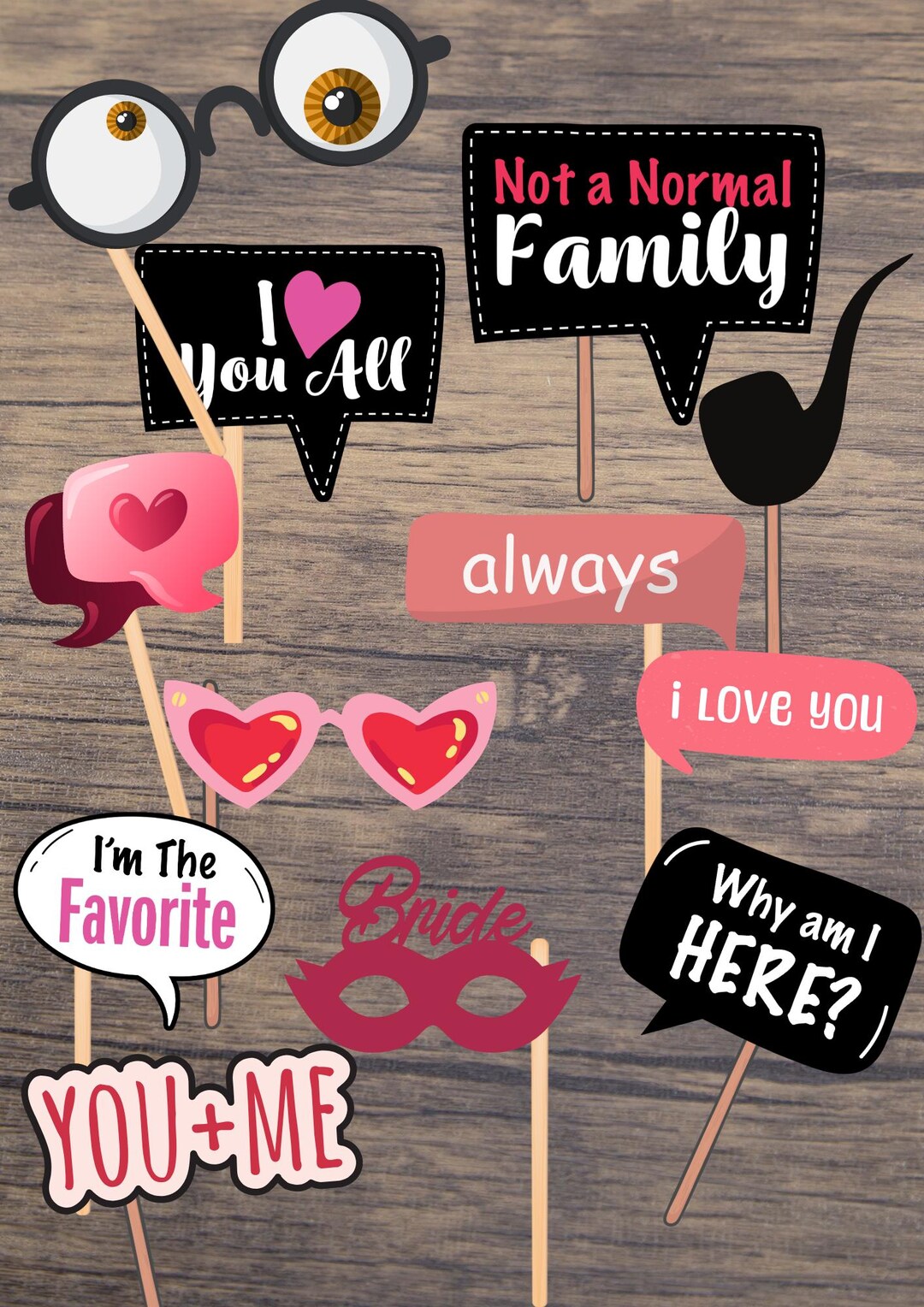 Love in Focus: Printable Wedding Props - Etsy