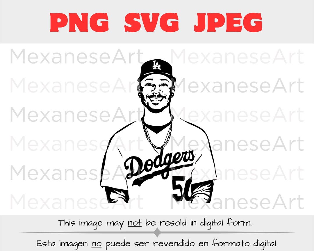 Mookie Betts, PNG, SVG, JPEG, Baseball, Dodgers, Cricut, Design ...