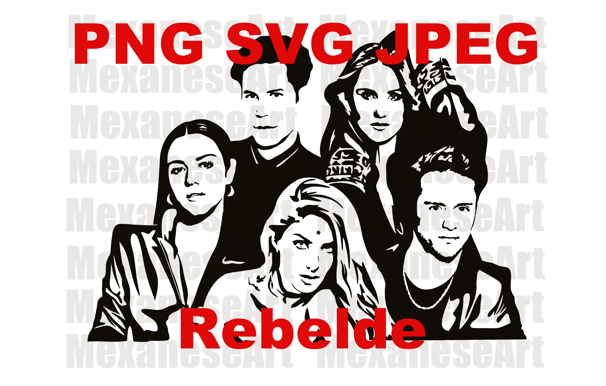 Rebelde RBD SVG PNG Jpeg Y Soy Rebelde Sublimation Tour - Etsy Australia