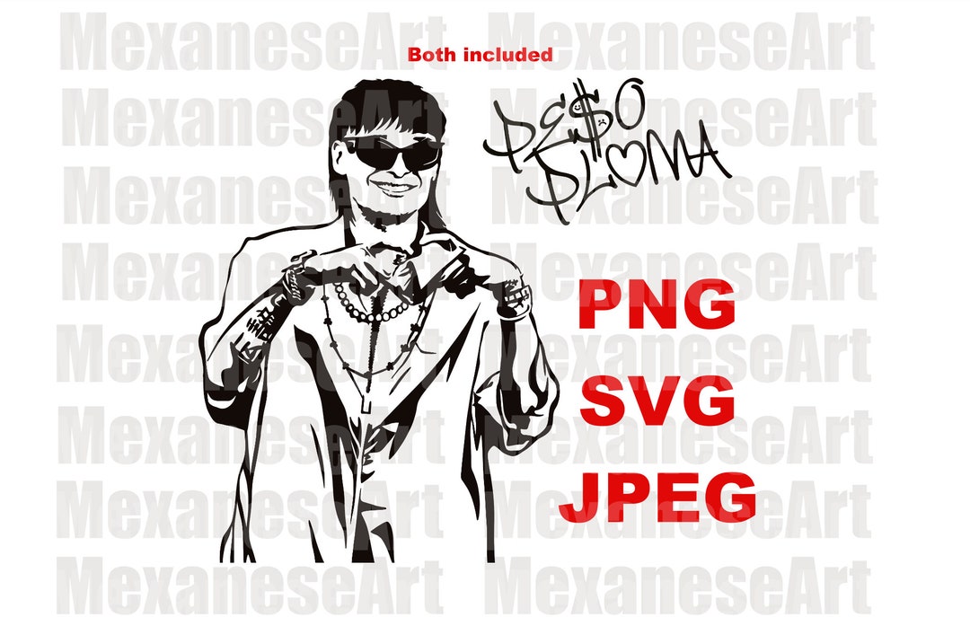 Peso Pluma, PNG, SVG, JPEG, Musica regional, Cricut, Imprimible ...