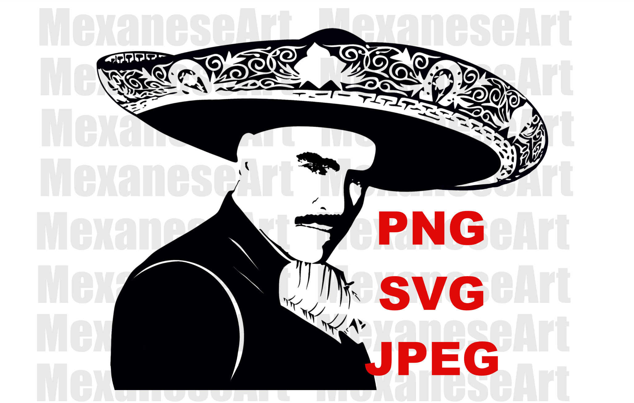Vicente Fernandez PNG JPEG SVG Mexican Music Mariachi - Etsy Australia