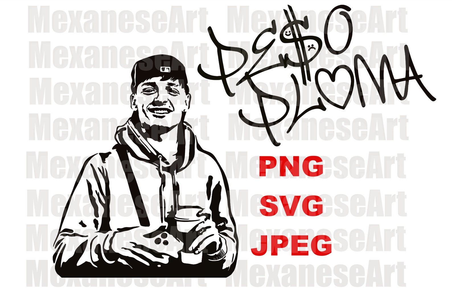 Peso Pluma Bundle, PNG, SVG, JPEG, Musica Regional, Cricut, Printable ...