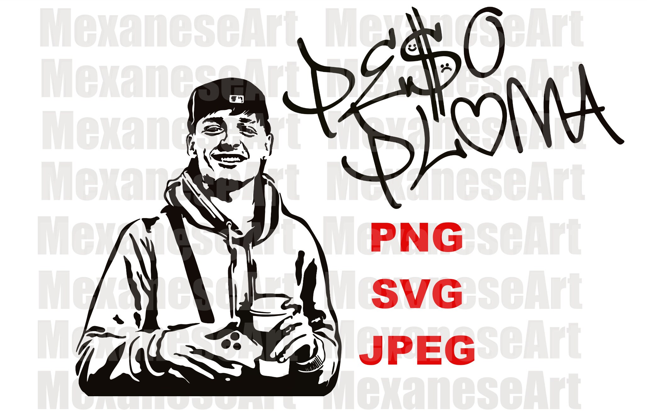 Peso Pluma Bundle, PNG, SVG, JPEG, Musica Regional, Cricut, Printable ...