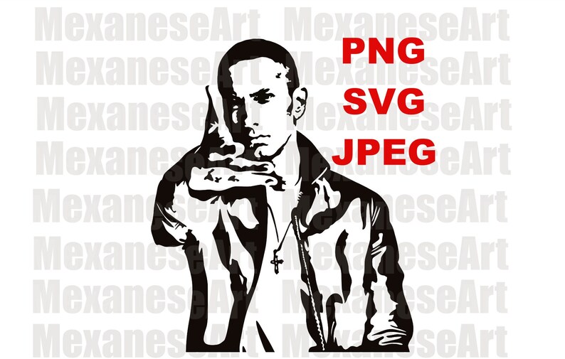 Eminem PNG SVG JPEG Slim Shady Rapper My Name Is - Etsy