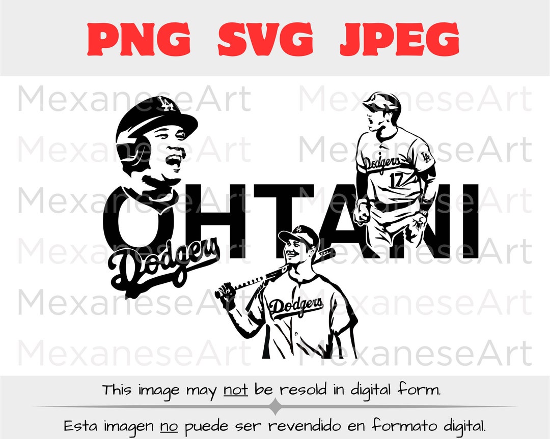 Shohei Ohtani, PNG, SVG, JPEG, Baseball, Dodgers, Cricut, Design ...
