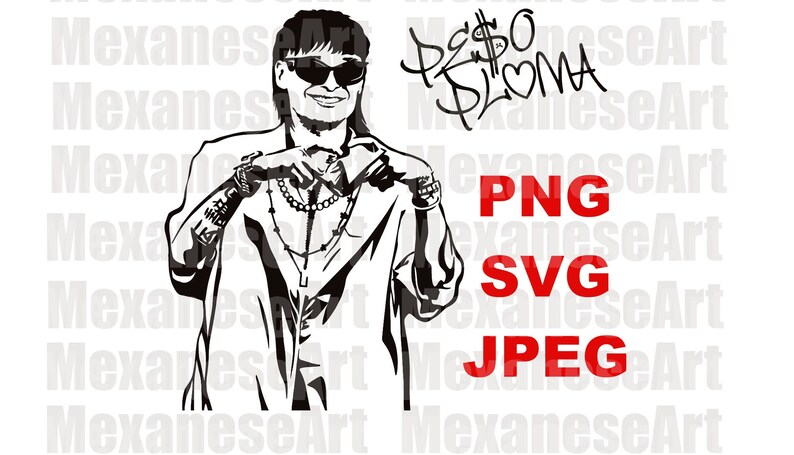 Peso Pluma Bundle, PNG, SVG, JPEG, Musica Regional, Cricut, Printable ...