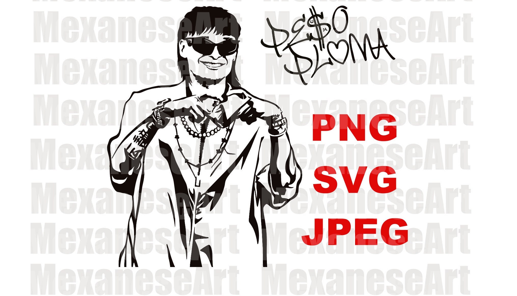 Peso Pluma Bundle, PNG, SVG, JPEG, Musica Regional, Cricut, Printable ...