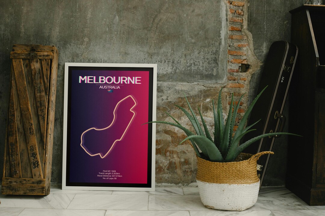 Formula 1 Poster-australian Grand Prix Track, Melbourne, F1 Wall Art ...