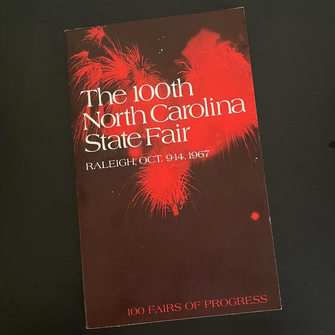 1967 North Carolina Fair Catalog Premium List 100 Fairs of Progress ...