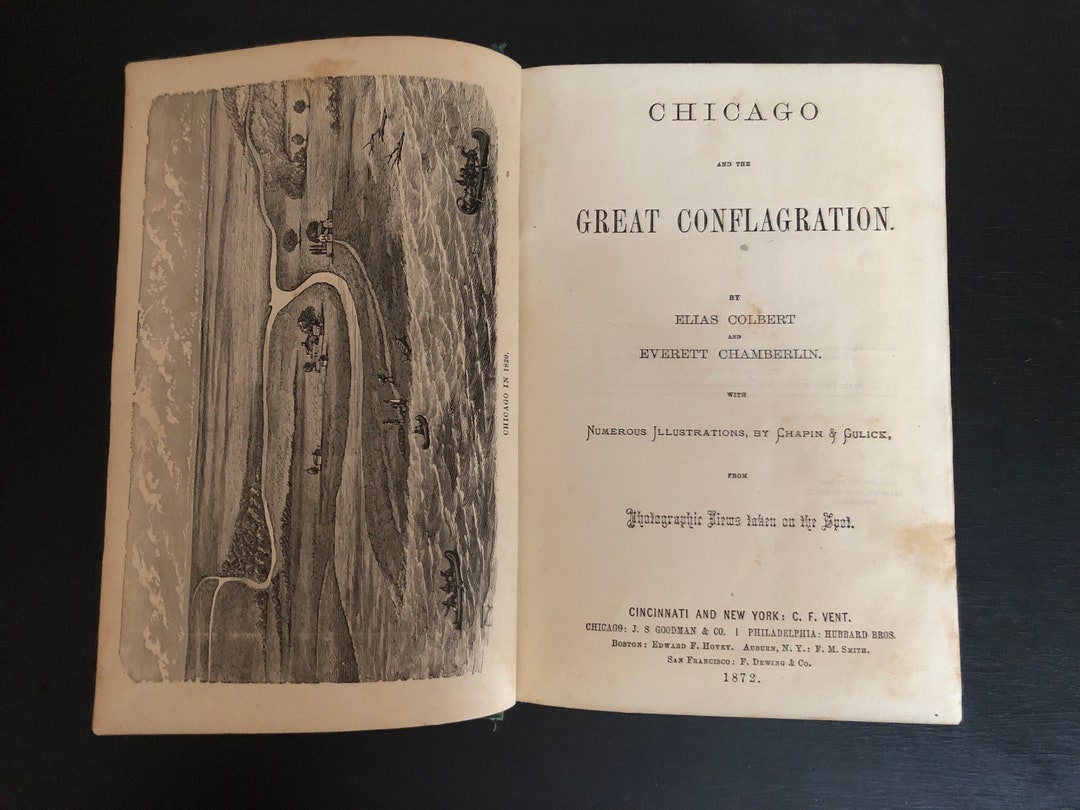 1872 Chicago & the Great Conflagration by Colbert and Chamberlin - Etsy