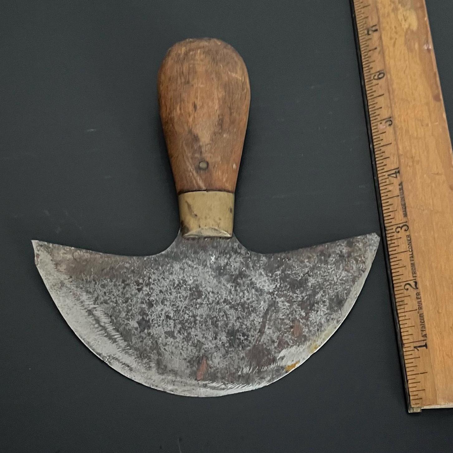 Group of 3 Primitive Kitchen Choppers With Wood Handles Antique ...