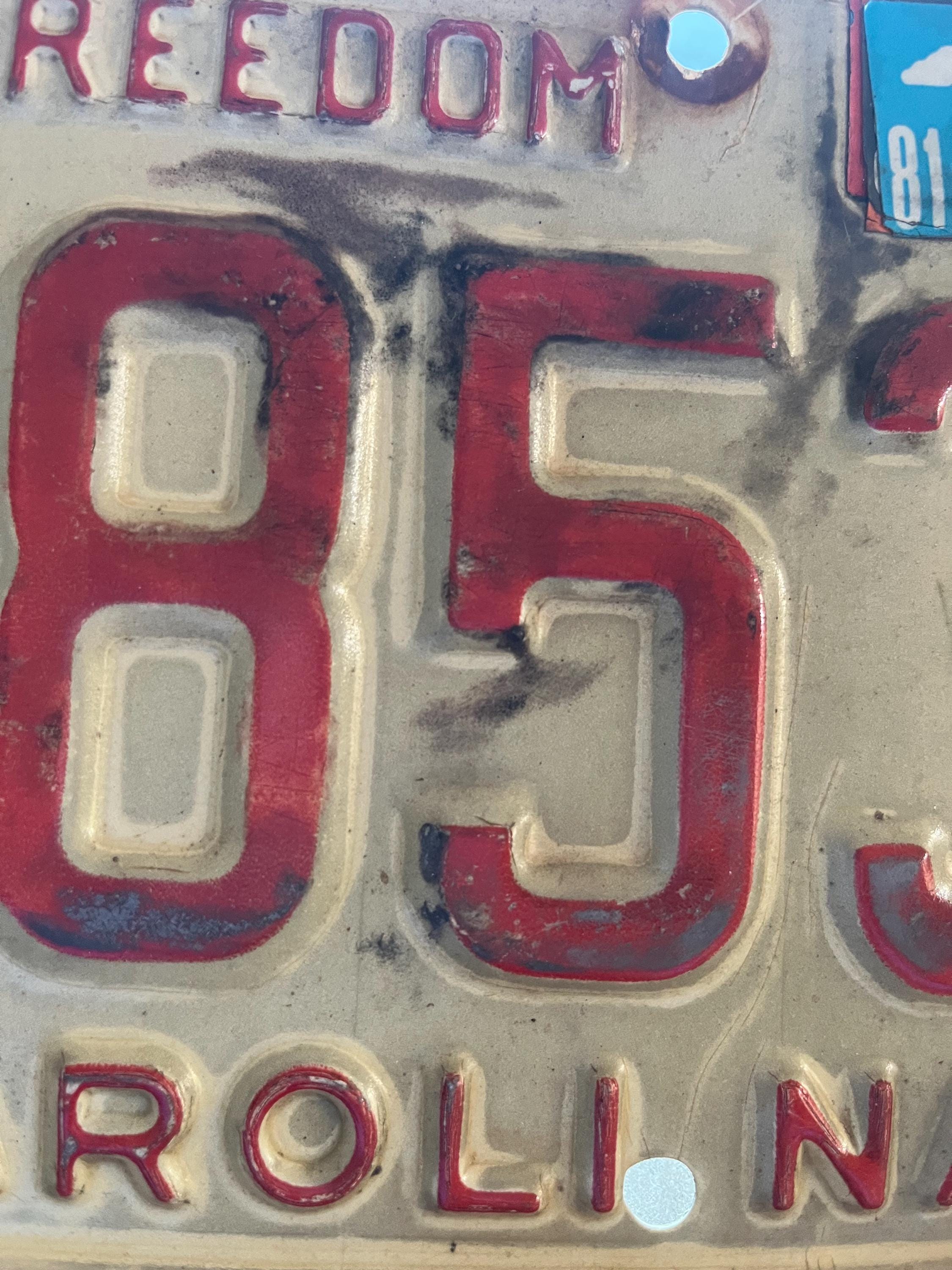 Original 1975 North Carolina License Plate NC AXC-853 First in Freedom ...
