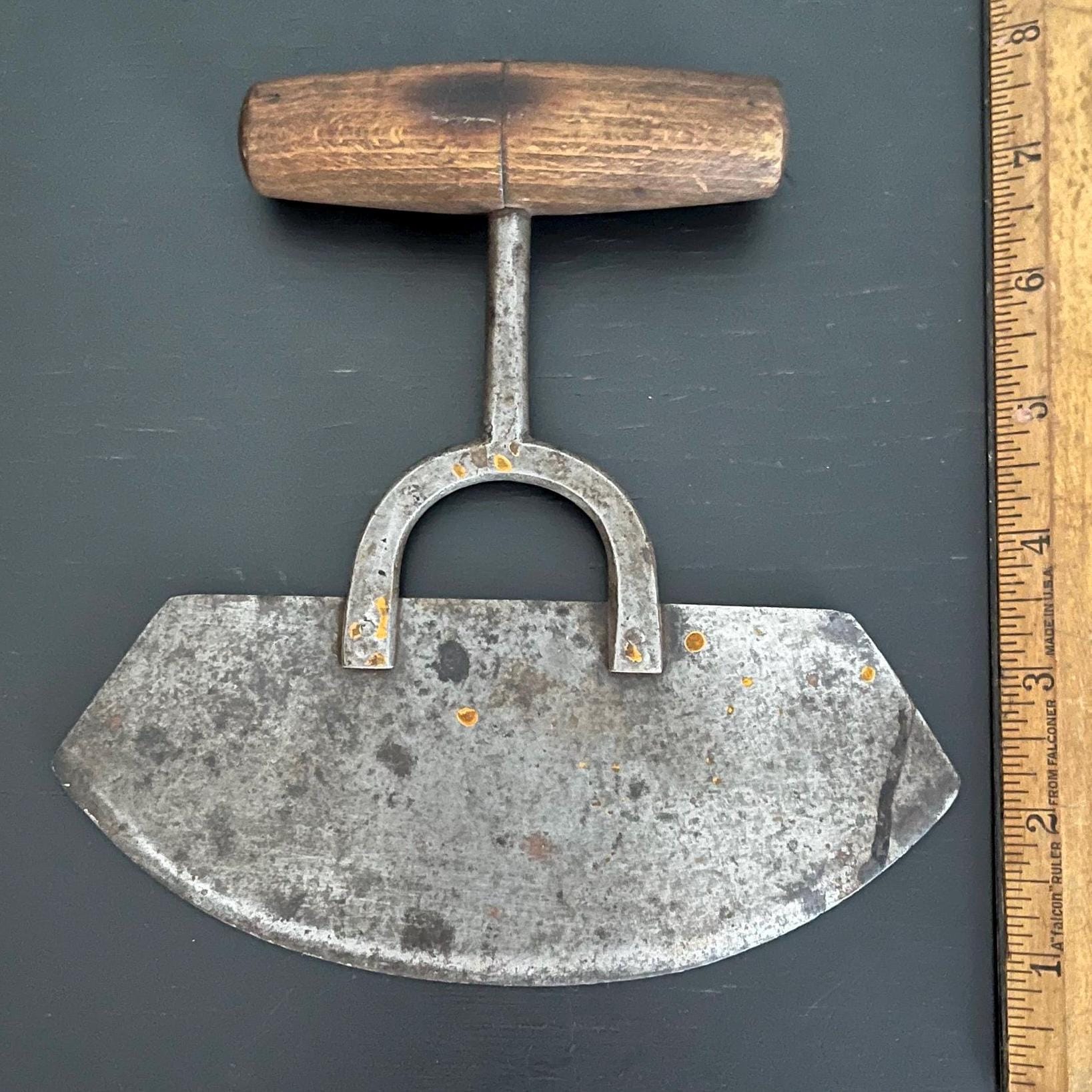 Group of 3 Primitive Kitchen Choppers With Wood Handles Antique ...