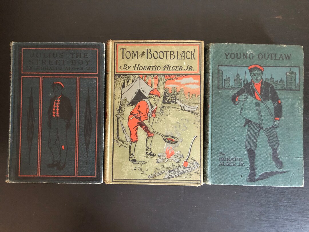 Books by Horatio Alger Jr Tom the Bootblack Young Outlaw Julius the ...