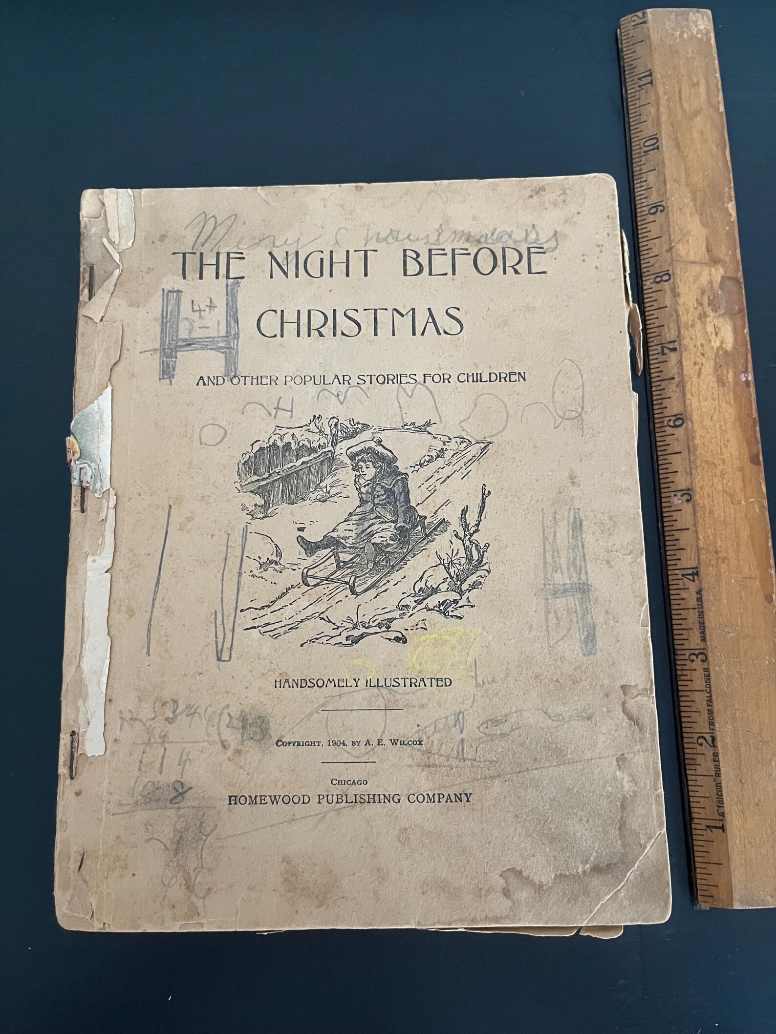 4 Beautiful but Poor Condition Books With Winter, Christmas & Autumn ...