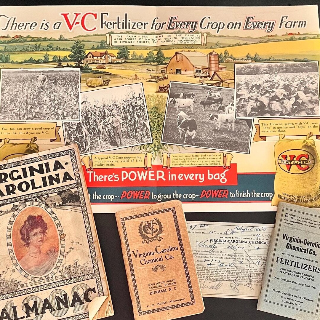 Antique VC Fertilizer Virginia Carolina Chemical Company Ephemera ...
