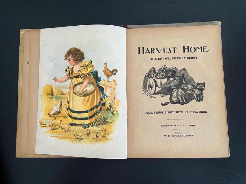 4 Beautiful but Poor Condition Books With Winter, Christmas & Autumn ...