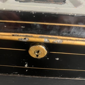 1930s Vintage Metal Document Lock Box (no Key) Black & Gold - Etsy