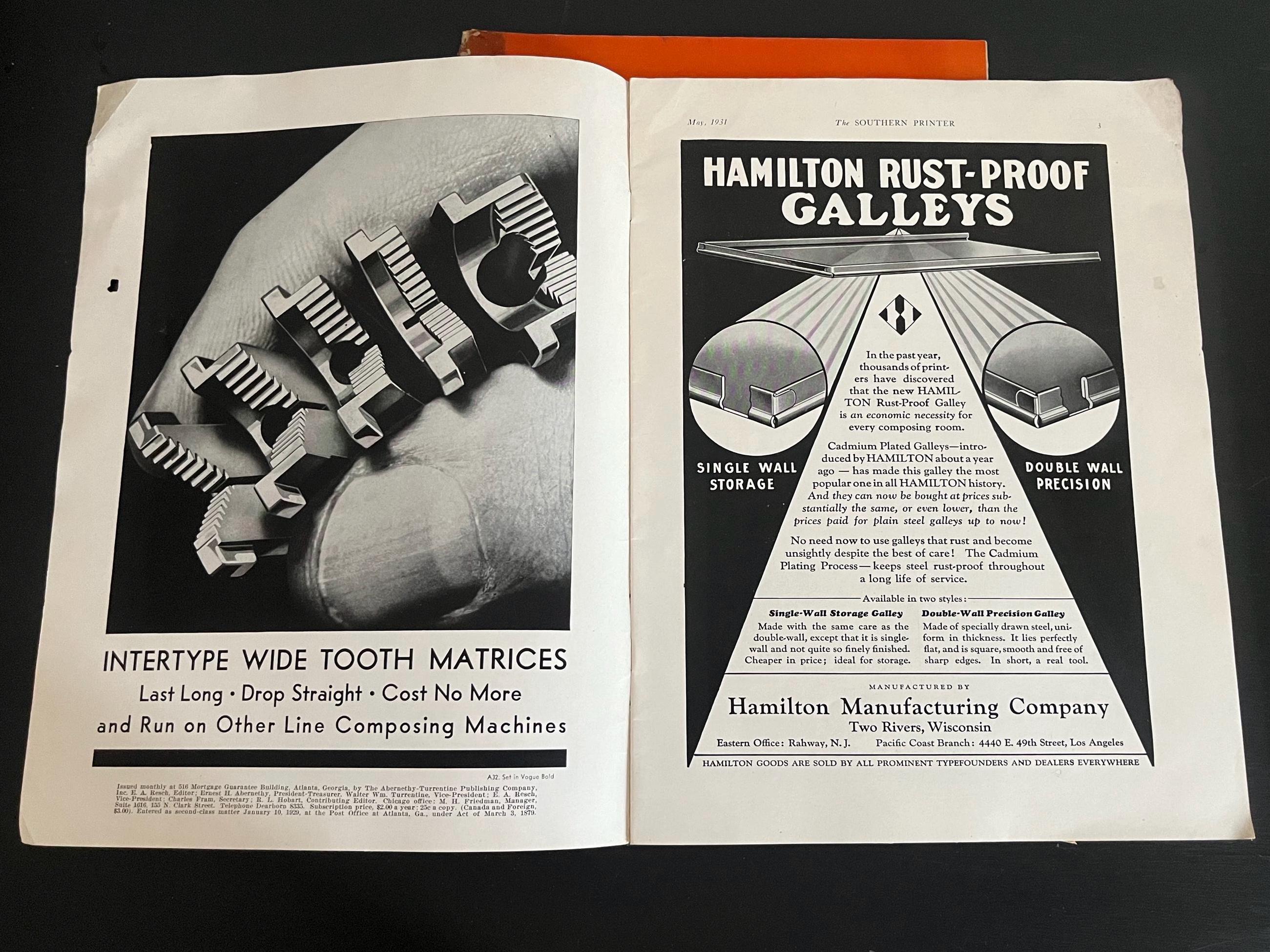 1926 the Inland Printer August and September Letterpress Dennison 1930 ...