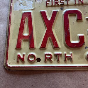 Original 1975 North Carolina License Plate NC AXC-853 First in Freedom ...