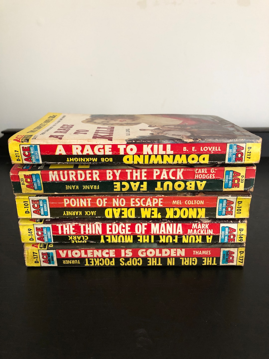 Vintage ACE Double Novel Books Pulp Fiction Femme Fatale Set of 5 Two ...