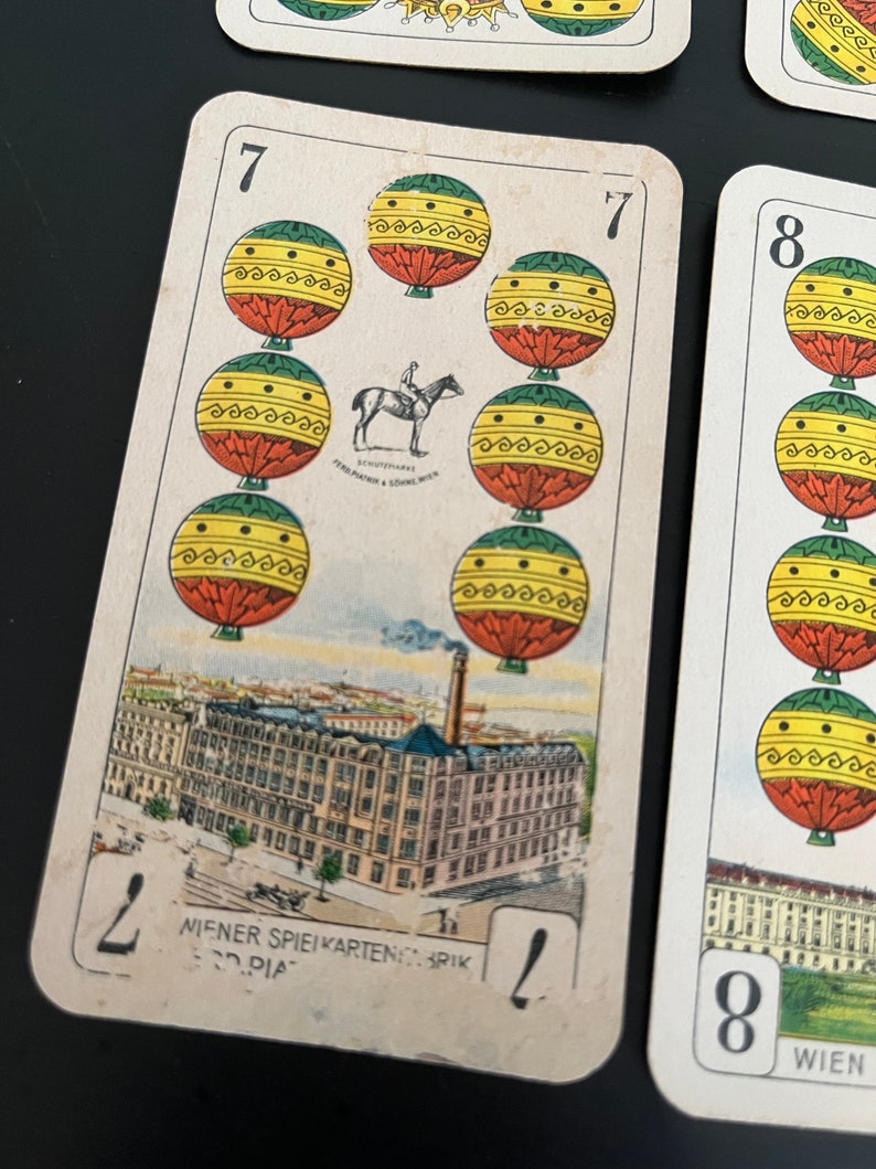 Antique German Playing Cards Feine Skat Karten Full Deck of 32 German ...