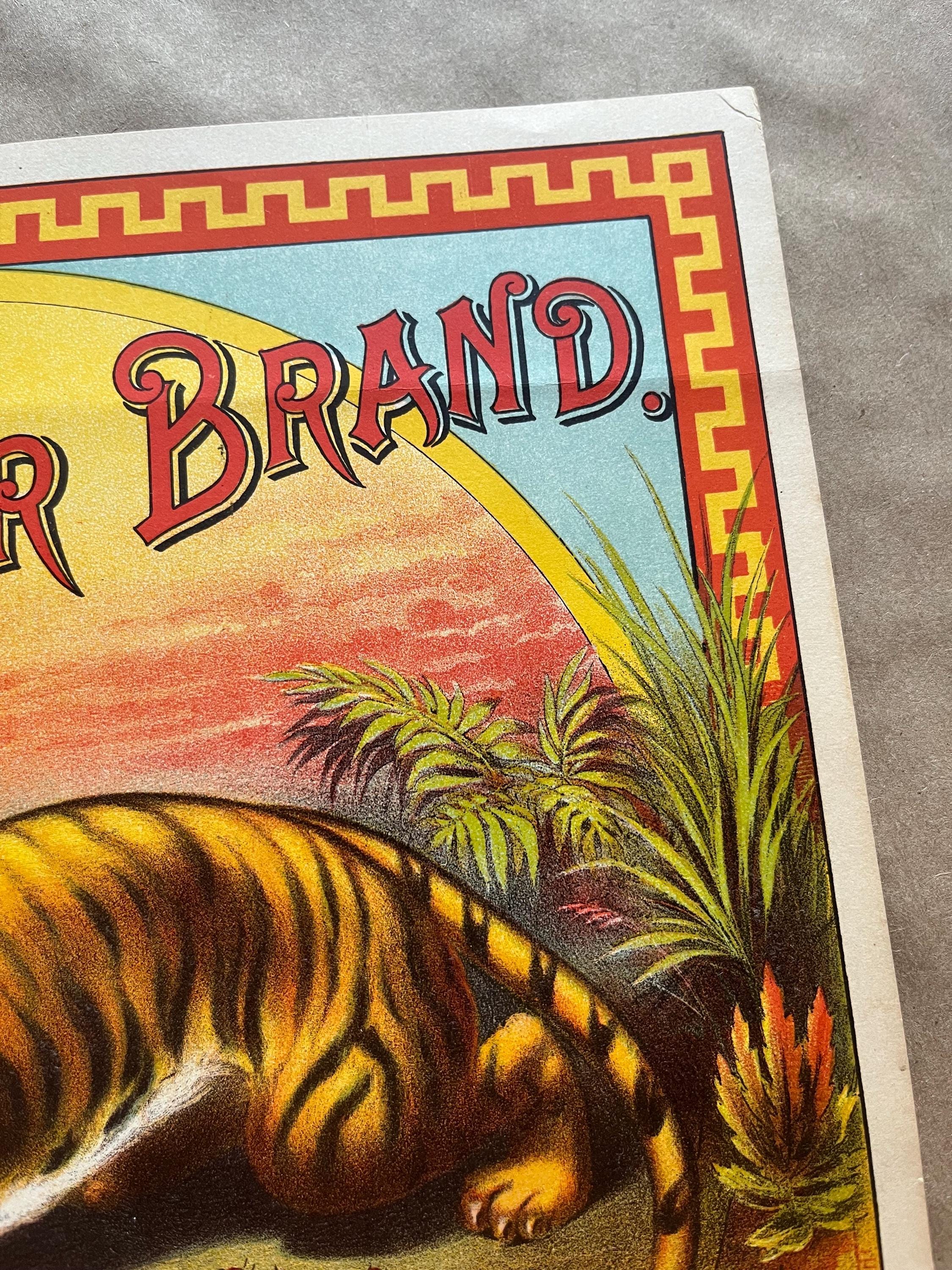 Antique Tiger Brand Lithograph Crate Label by A Hoen & Co Richmond Va ...