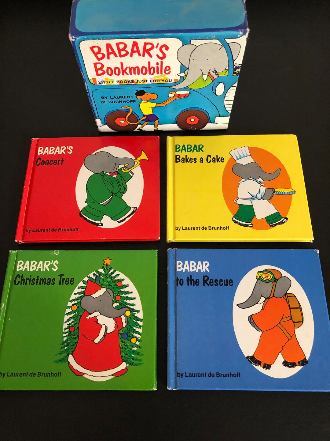 Babar’s Bookmobile Book Set Laurent De Brunhoff 1974 Printing Random ...