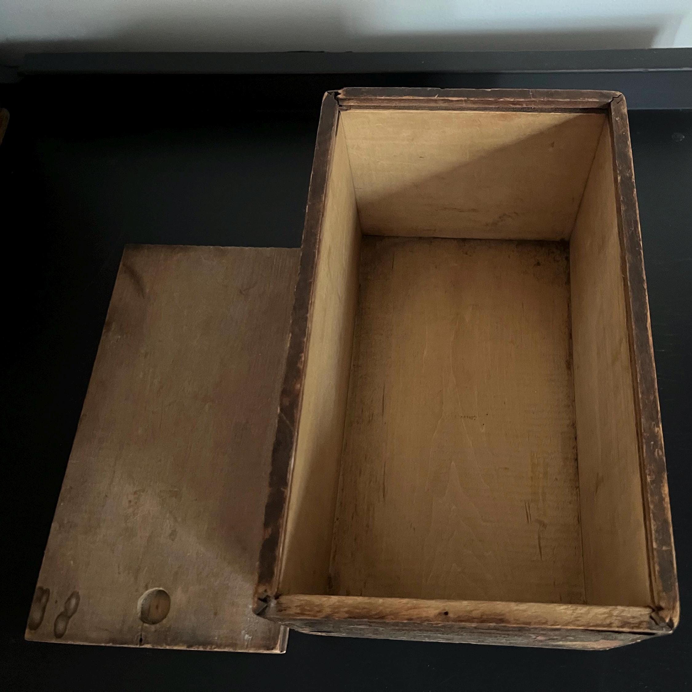 Antique Kingsford’s Oswego NY Silver Gloss Starch Wooden Box With Paper ...