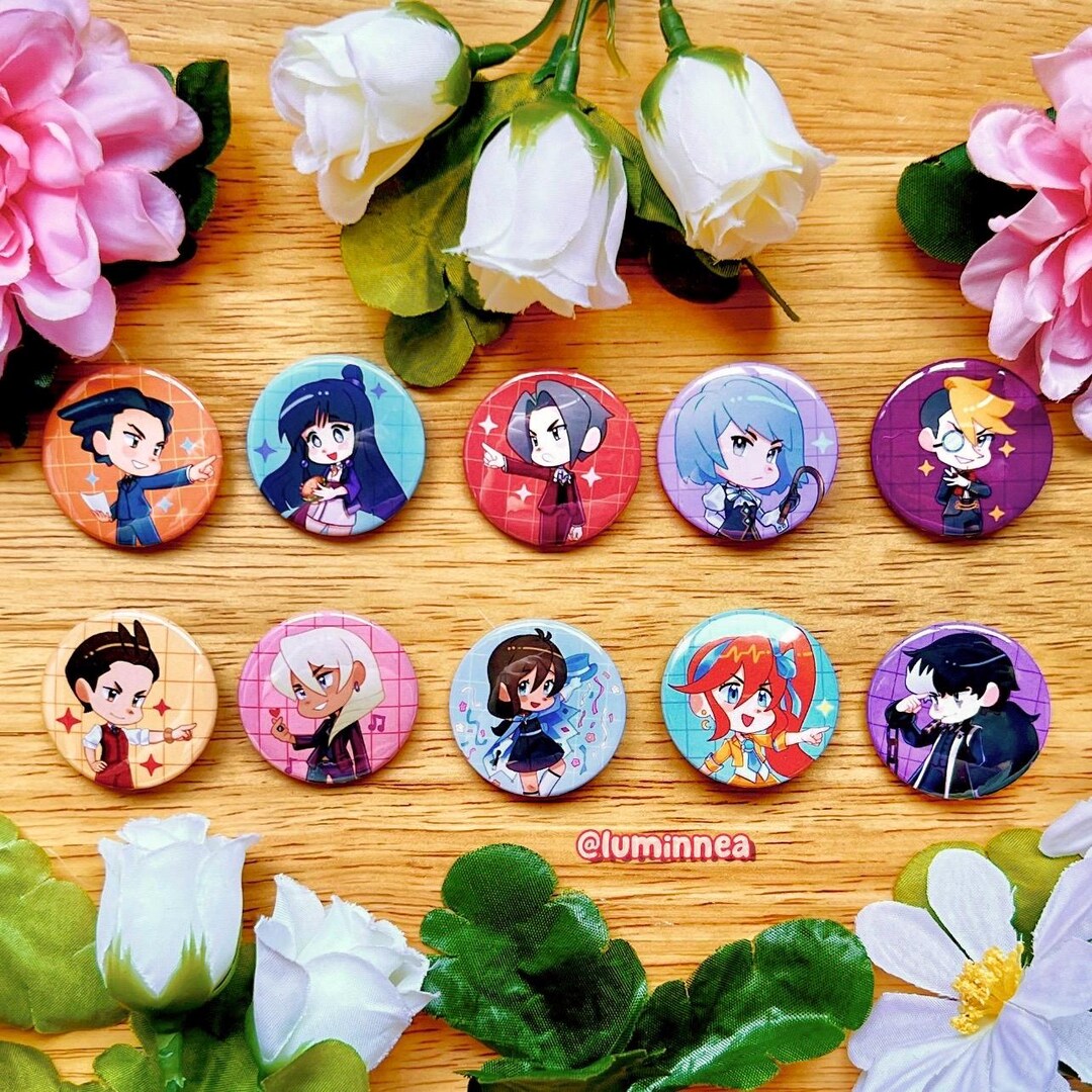Ace Attorney Pinback Buttons - Etsy
