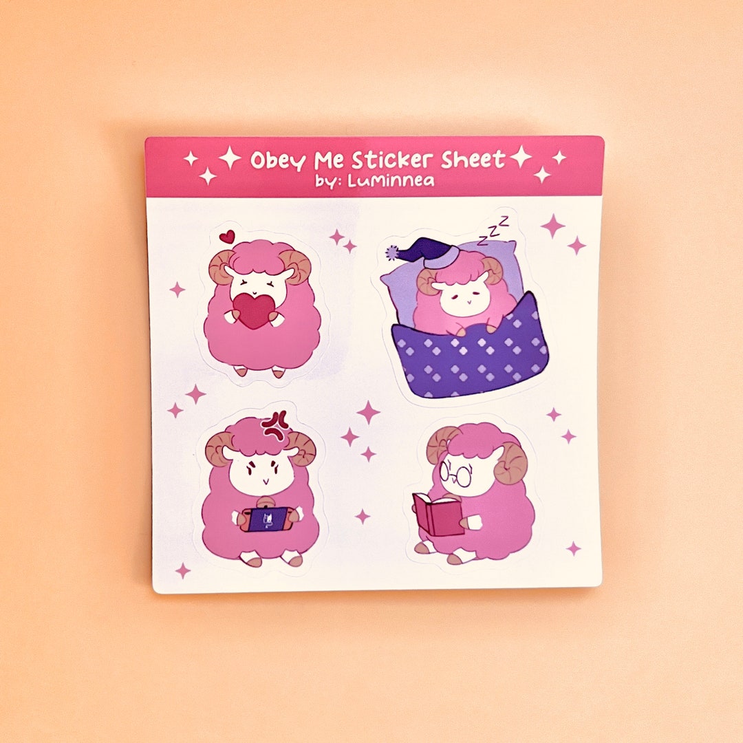 Obey Me! Sheep Vinyl Sticker Sheet - Etsy