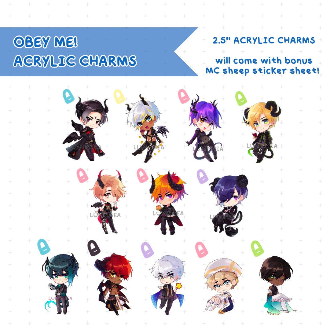 Obey Me! Acrylic Charms - Etsy