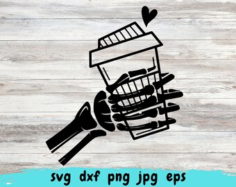 Skeleton Coffee Hand - Etsy