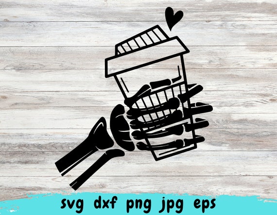 Skeleton Hand With Coffee Svg Png Dxf Skellie Hands Png - Etsy Canada