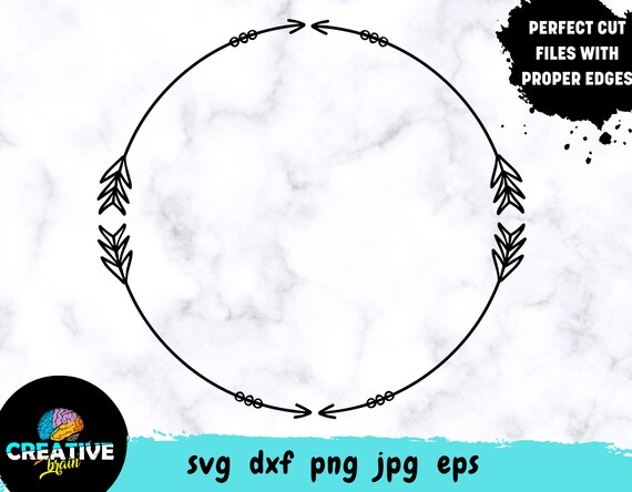 Arrow Circle Frame Svg Cut File Arrow Wreath Svg Boho Frame - Etsy Hong ...