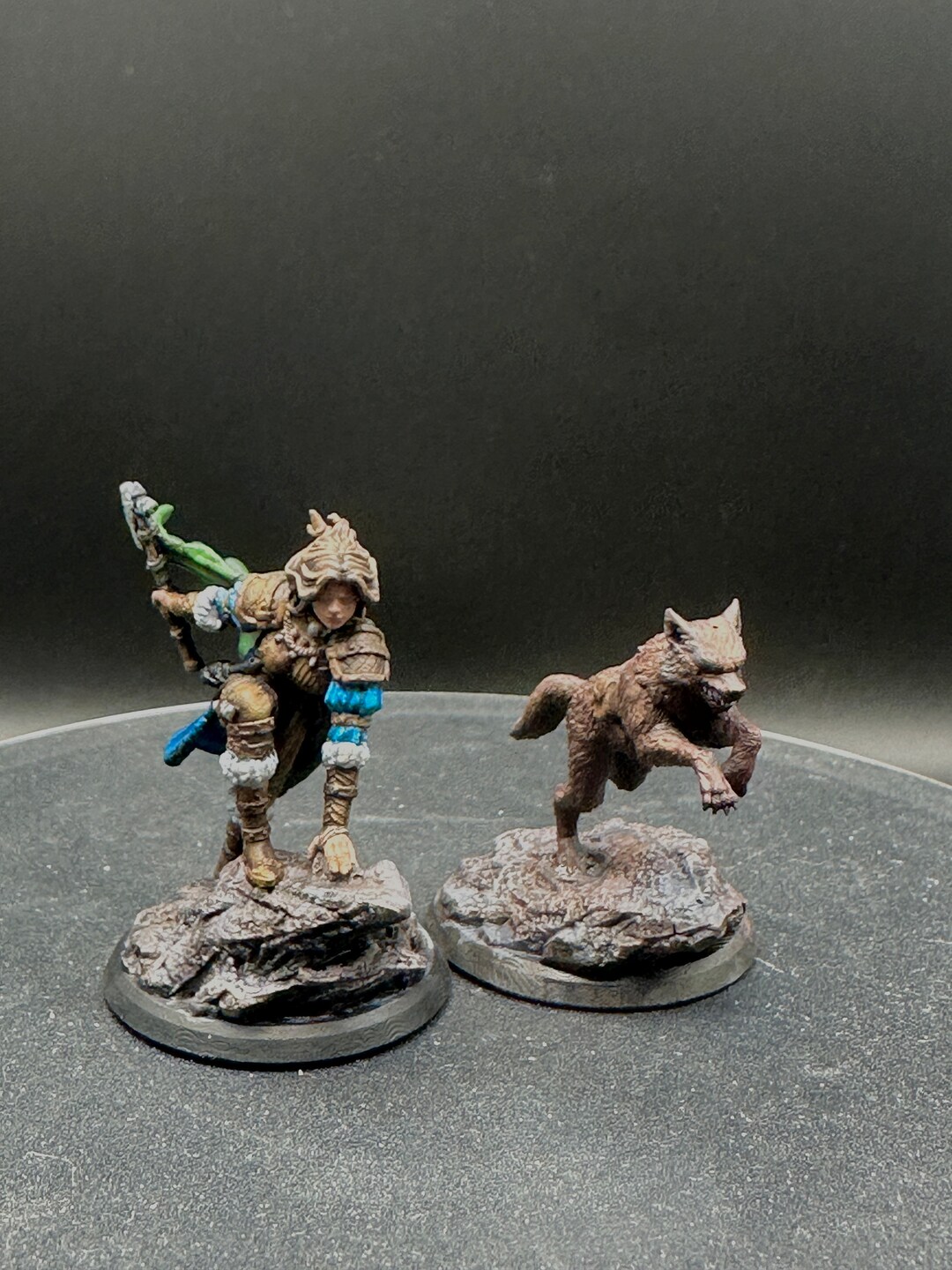 Female Ranger and Dog Companion Miniature Hand Painted - Etsy