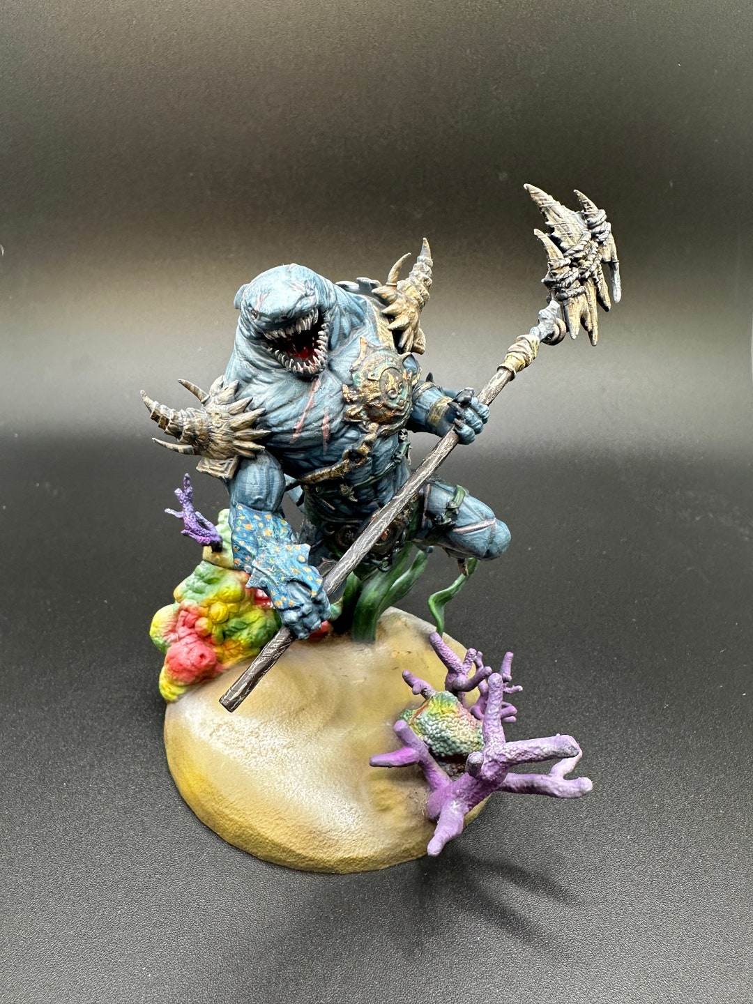 Shark Warrior Miniature Hand Painted - Etsy